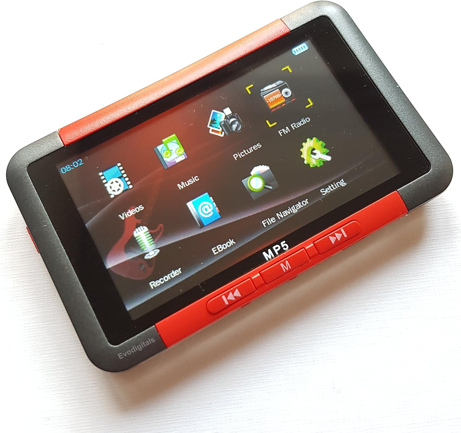 Evodigitals Red 32GB 3" Direct Play MP3 MP4 MP5 Player: Amazon.co.uk ...