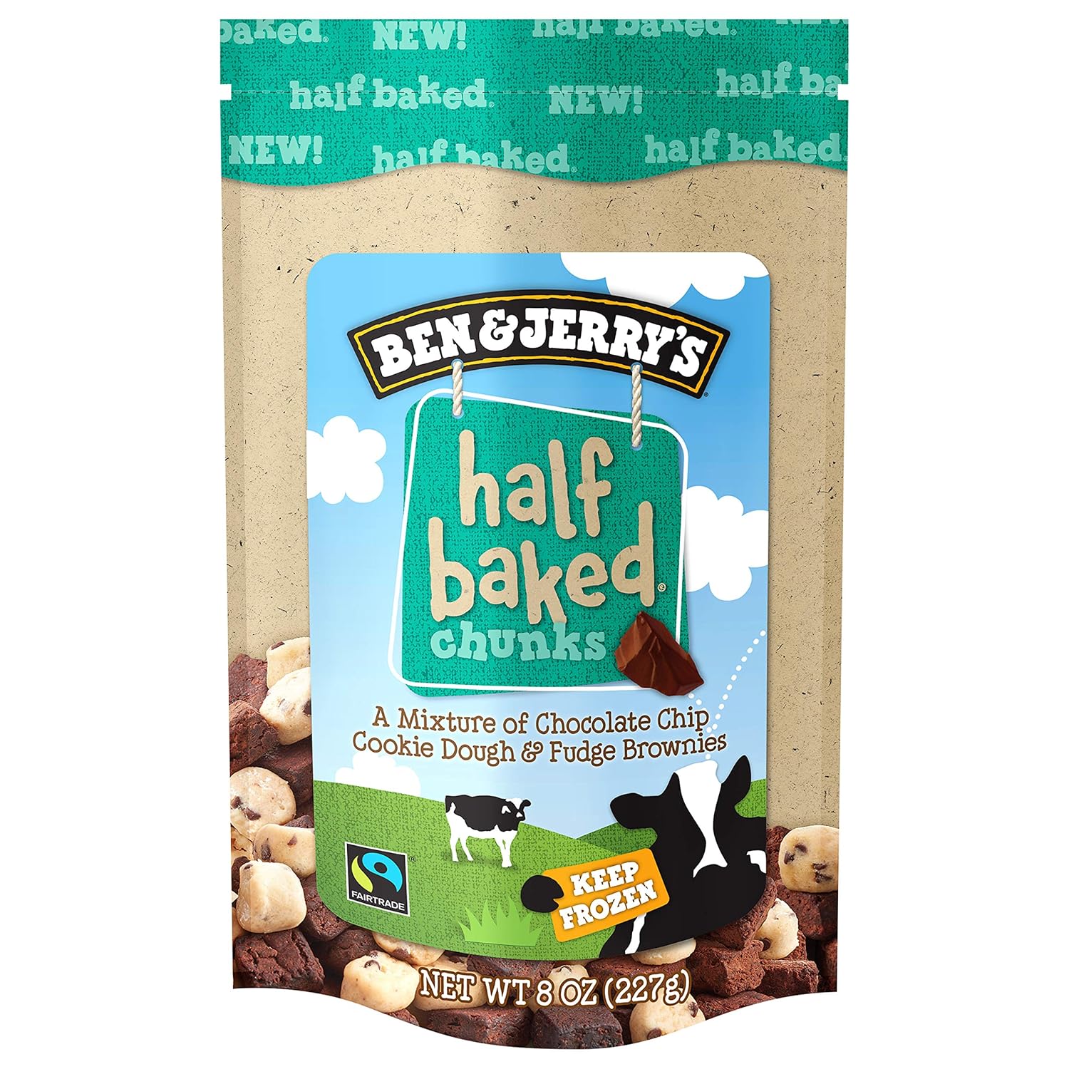 Ben & Jerry's Dough Chunks Half Baked Chunks Non-GMO 6 oz: Amazon.com ...