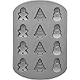 Amazon.com: Wilton Non-Stick Christmas Cookie Shapes Pan, 12-Cavity ...