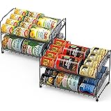 Amazon.com: SimpleHouseware Stackable Chrome Can Rack + 2 Tier Spice ...