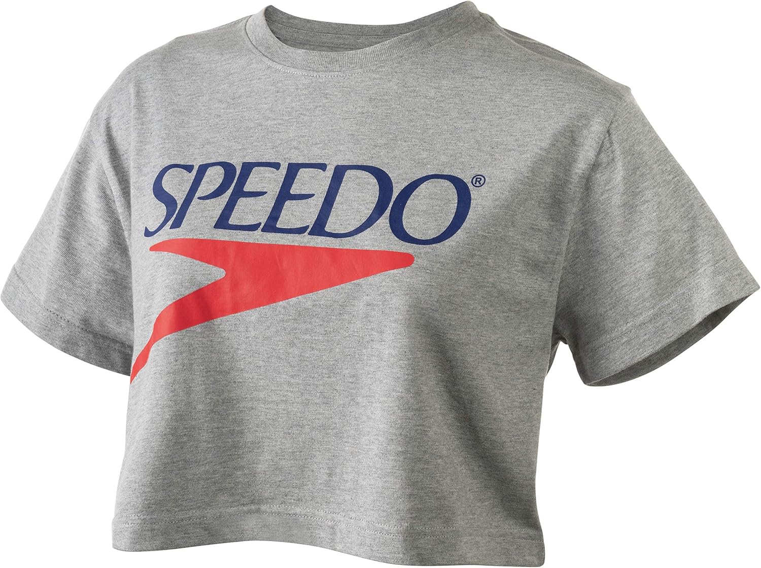 Speedo Women's T-Shirt Short Sleeve Crew Neck Vintage Crop Crop Top ...