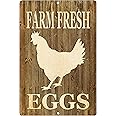 Amazon.com: Rogue River Tactical Chicken Farm Fresh Eggs Metal Tin Sign ...