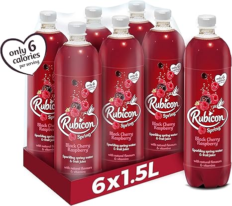 Rubicon Spring Black Cherry Raspberry Flavoured Sparkling Spring Water ...