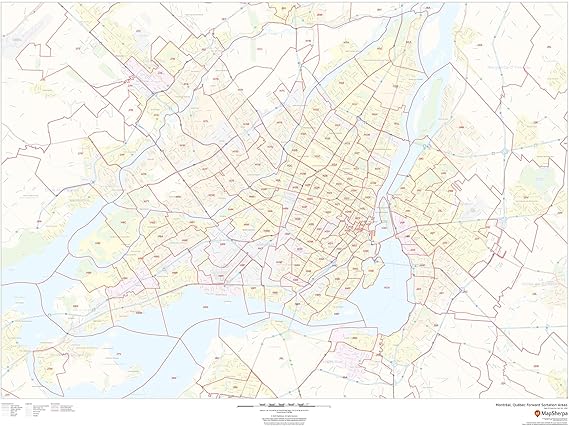 Amazon.com : Montréal, Québec Postal Code Forward Sortation Areas - 48 ...