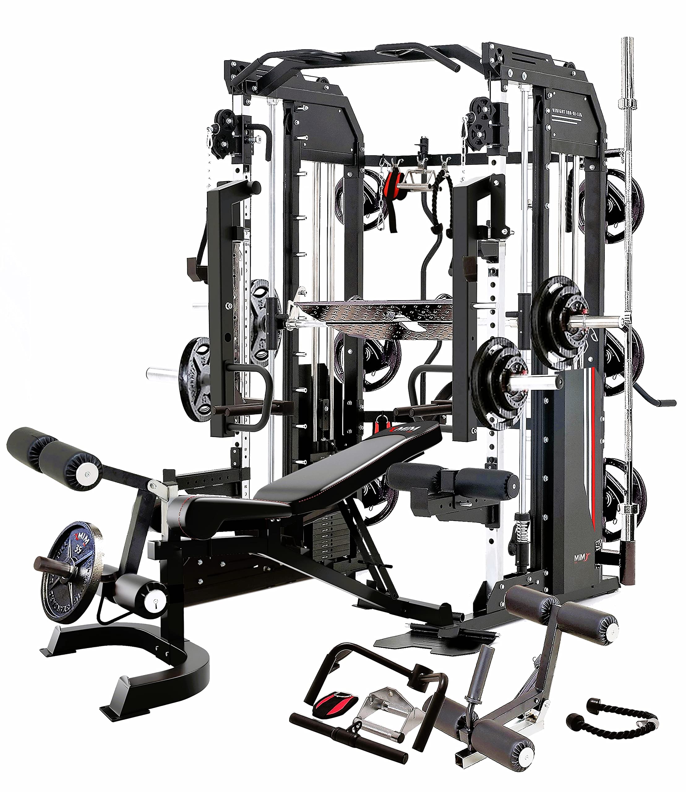MiM USA Hercules Ex Commercial Smith Machine & Functional Trainer, All ...