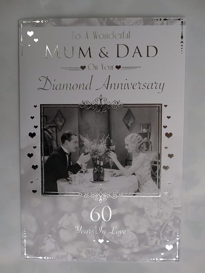 To A Wonderful Mum Dad On Your 60th Diamond Anniversary Couple Design to-a-wonderful-mum-dad-on-your-60th-diamond-anniversary-couple-design