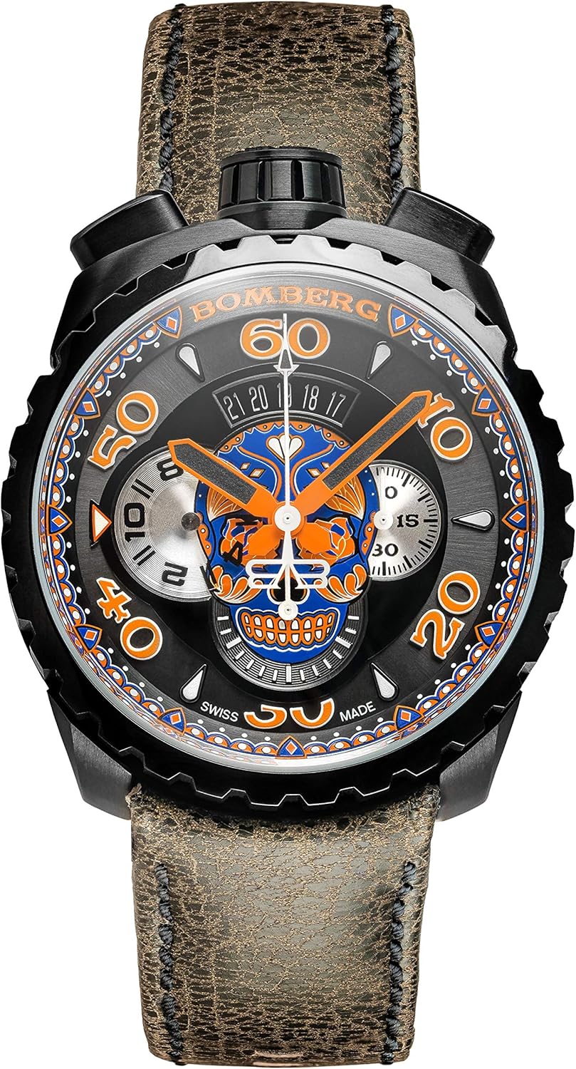 Bomberg BS445S Reloj Bolt-68 Skull para Hombre, Blue: Amazon.com.mx ...