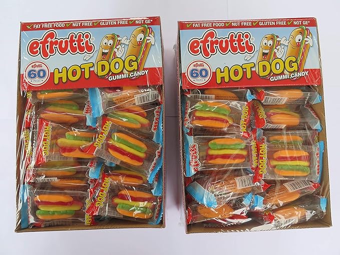 Amazon.com : eFrutti Mini Hot Dog Gummy (120 Count) From Candy World ...