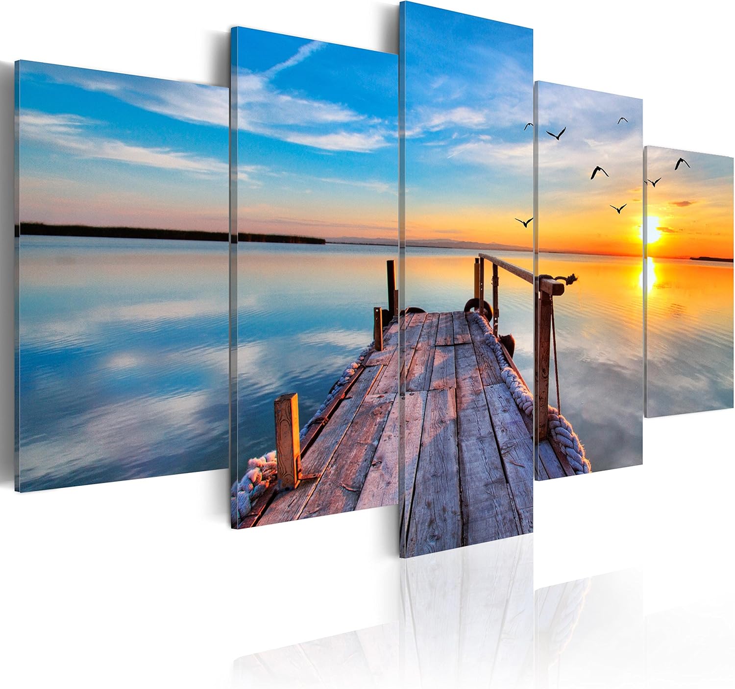 murando - Bilder Landschaft Natur 200x100 cm Vlies Leinwandbild 5 TLG ...