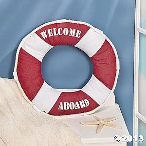 Amazon.com: Life Preserver Ring Nautical Cotton Pillow : Home & Kitchen