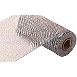Amazon.com: 10 Inch x 30 Feet Deco Poly Metallic Mesh Ribbon (Black ...