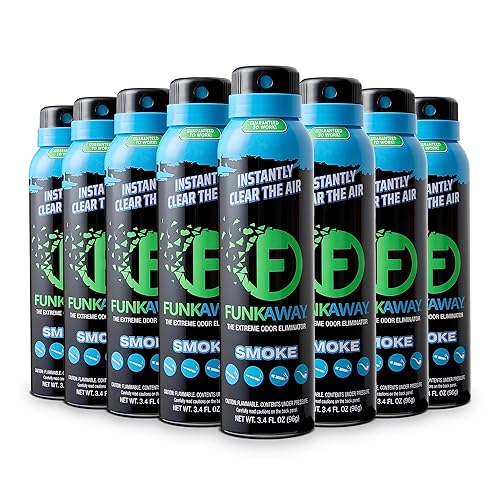 FunkAway Smoke Odor Eliminator Spray for Air, 3.4 oz., 8 Pack ...