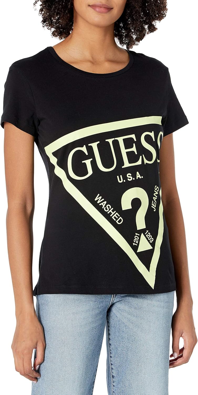 Guess Womens Active Short Sleeve Oversized Logo T-Shirt: Amazon.ca ...