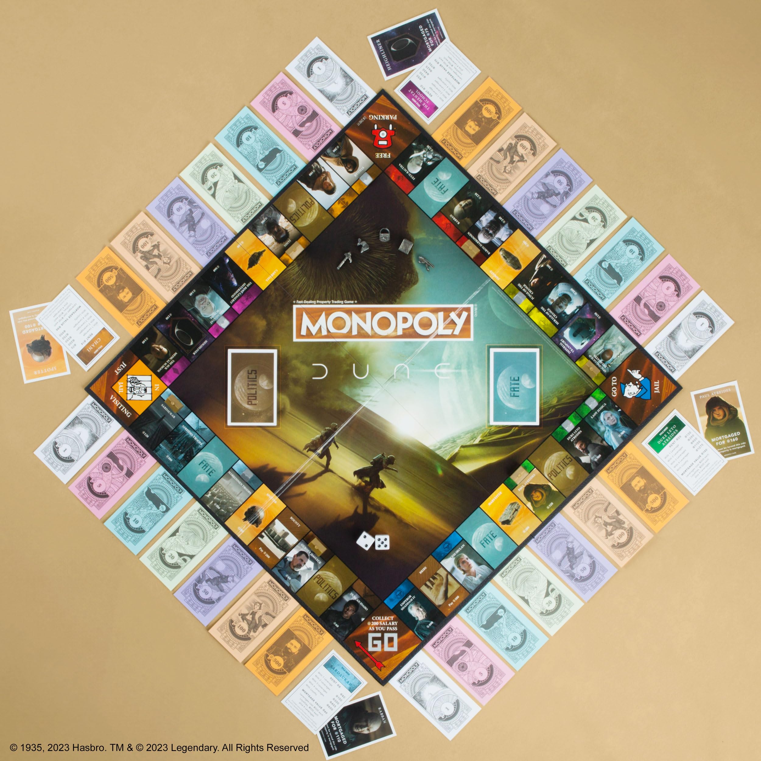 Mua Monopoly: Dune | Play as The Ducal Ring, Crysknife, Gom Jabbar ...