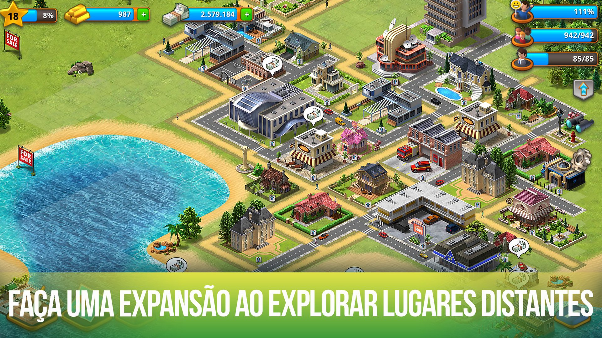 Paradise City: Island Sim - Bay City Building Game:Amazon.com.br ...