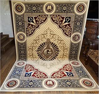 Amazon.com: Masonic Area Rug 6'6"x9'6" Carpet Apron Lodge Bible ...