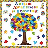 Amazon.com: 159Pcs Autism Awareness Bulletin Board Decoration Cutouts ...