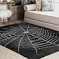 Amazon.com: ALAZA Spider Web Halloween Black Area Rug Rugs for Living ...