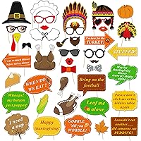 Amazon.com: Thanksgiving Photo Booth Props Kit(42Pcs), Konsait Funny ...