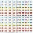 Amazon.com : ZEYIYER Small Number Stickers 1 to 500 Vinyl Consecutive ...