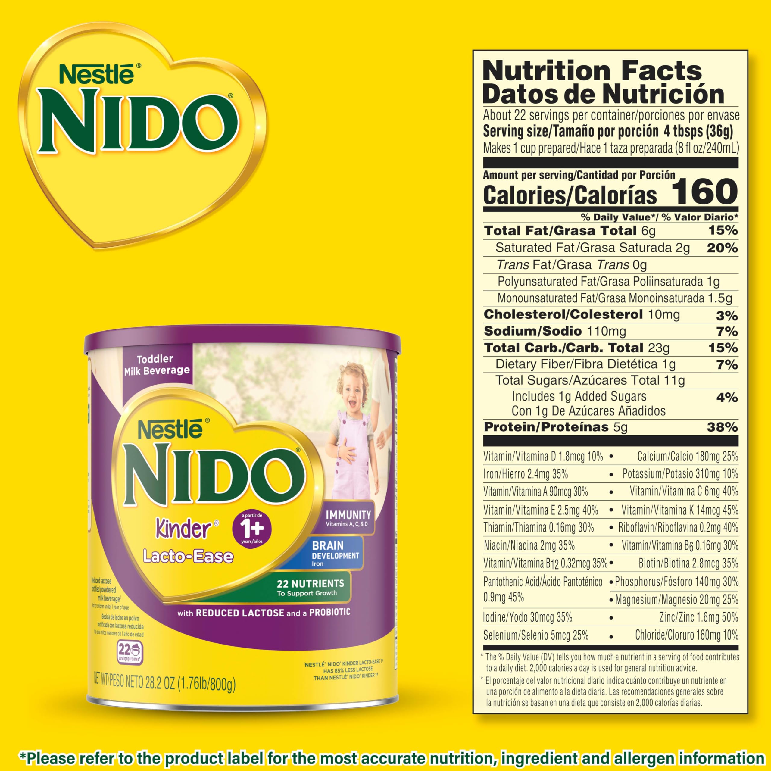 Mua Nestlé NIDO Lacto-Ease Toddler Milk Beverage Powder Mix, Reduced ...