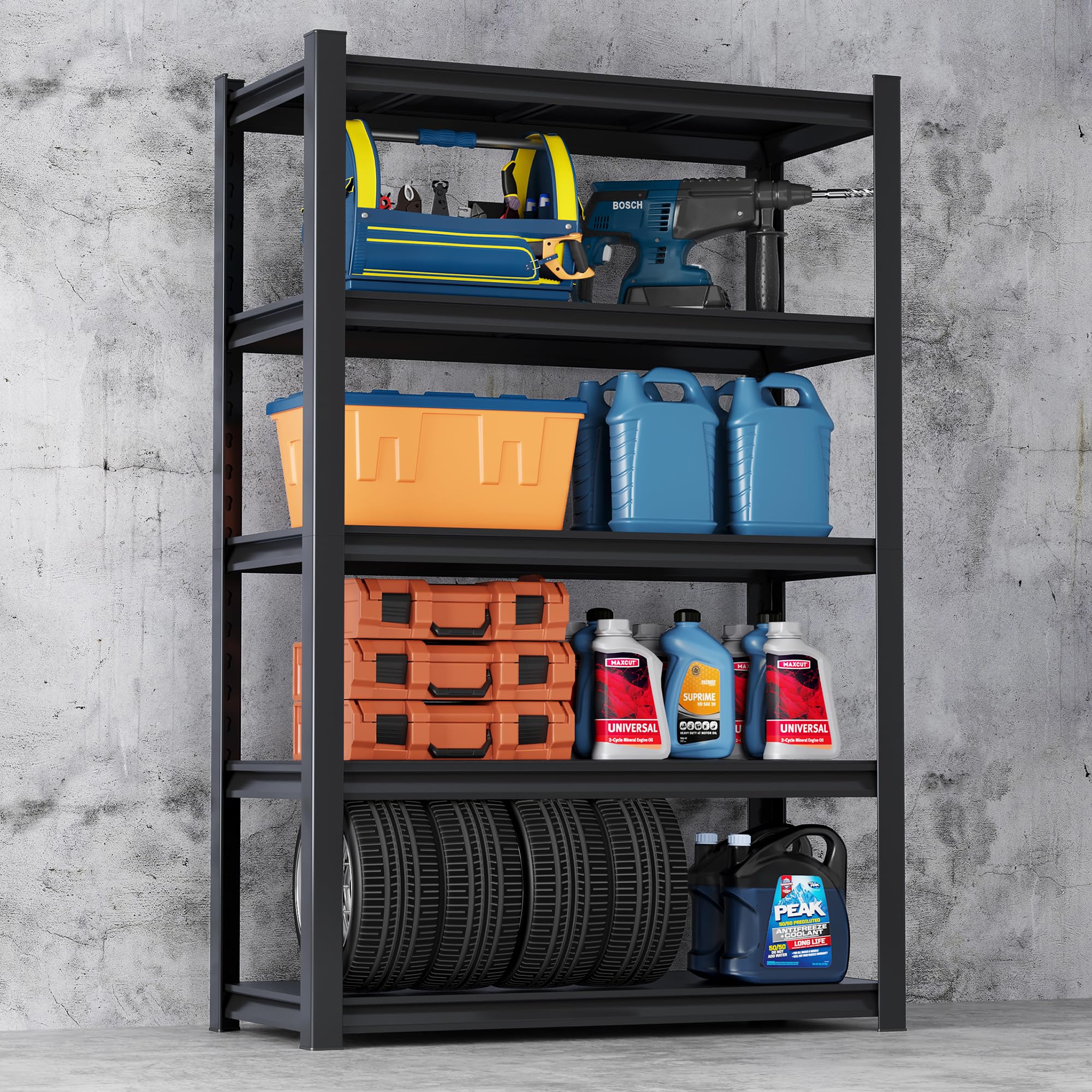 minor damage on hardware* Gadroad 5 Tier Garage Shelving, Heavy Duty ...