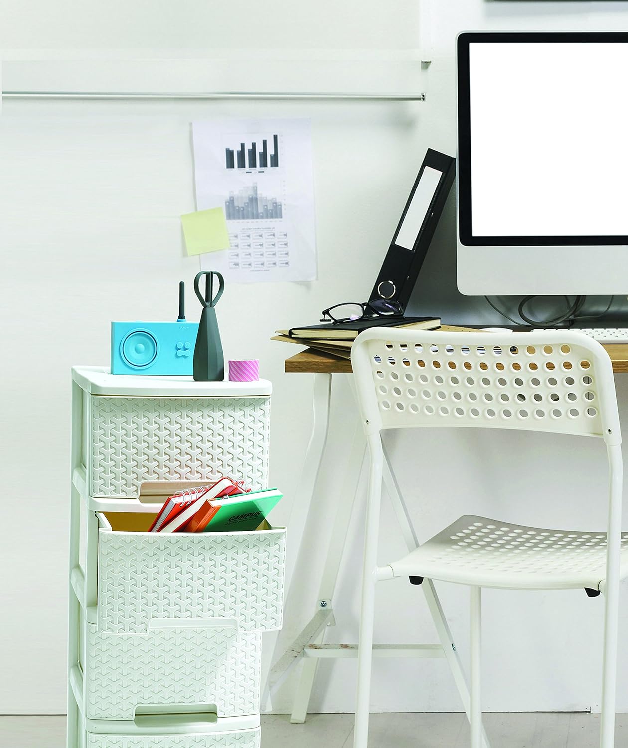 CURVER Drawer, Plastic and Wicker, Cream – BigaMart