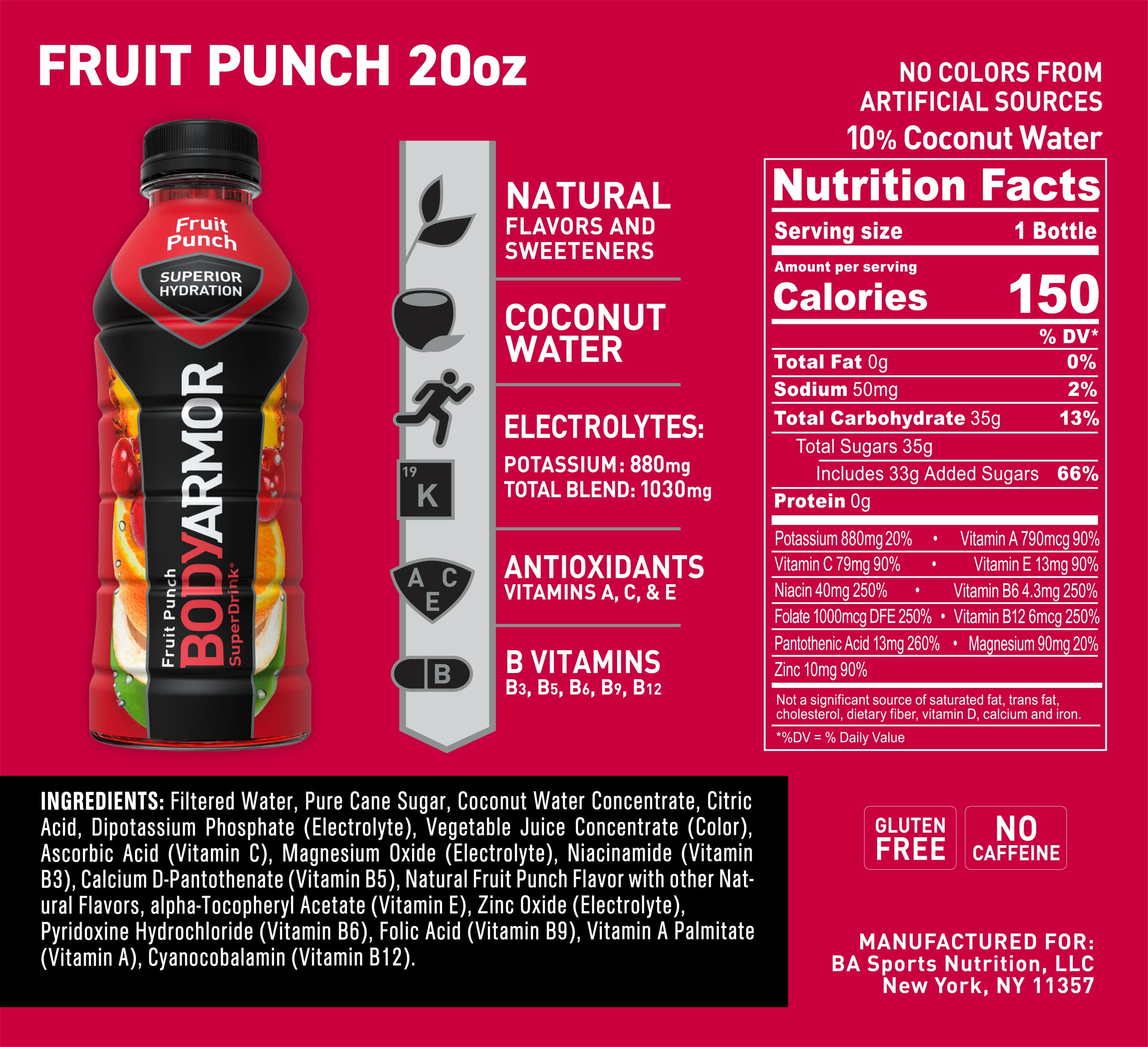 Mua BODYARMOR Sports Drink Sports Beverage, Fruit Punch, Coconut Water ...