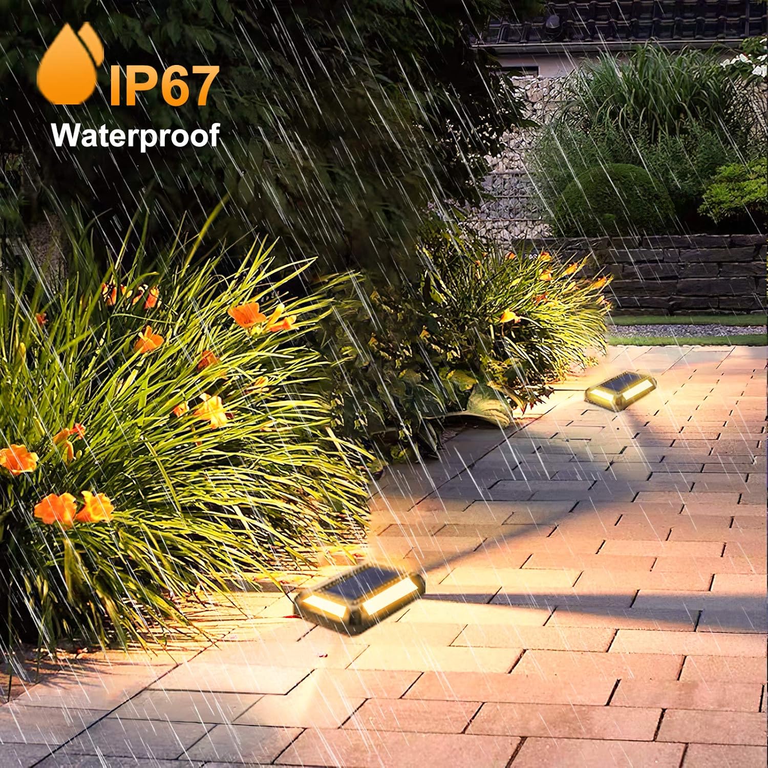 MEIKEE Solar Decking Lights, Impact-Resistance Pathway Light Outdoor ...