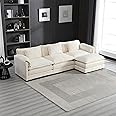 Amazon.com: Fluffy Chenille Convertible Modular Sectional Sofa Cloud Couch with Movable Ottoman ...