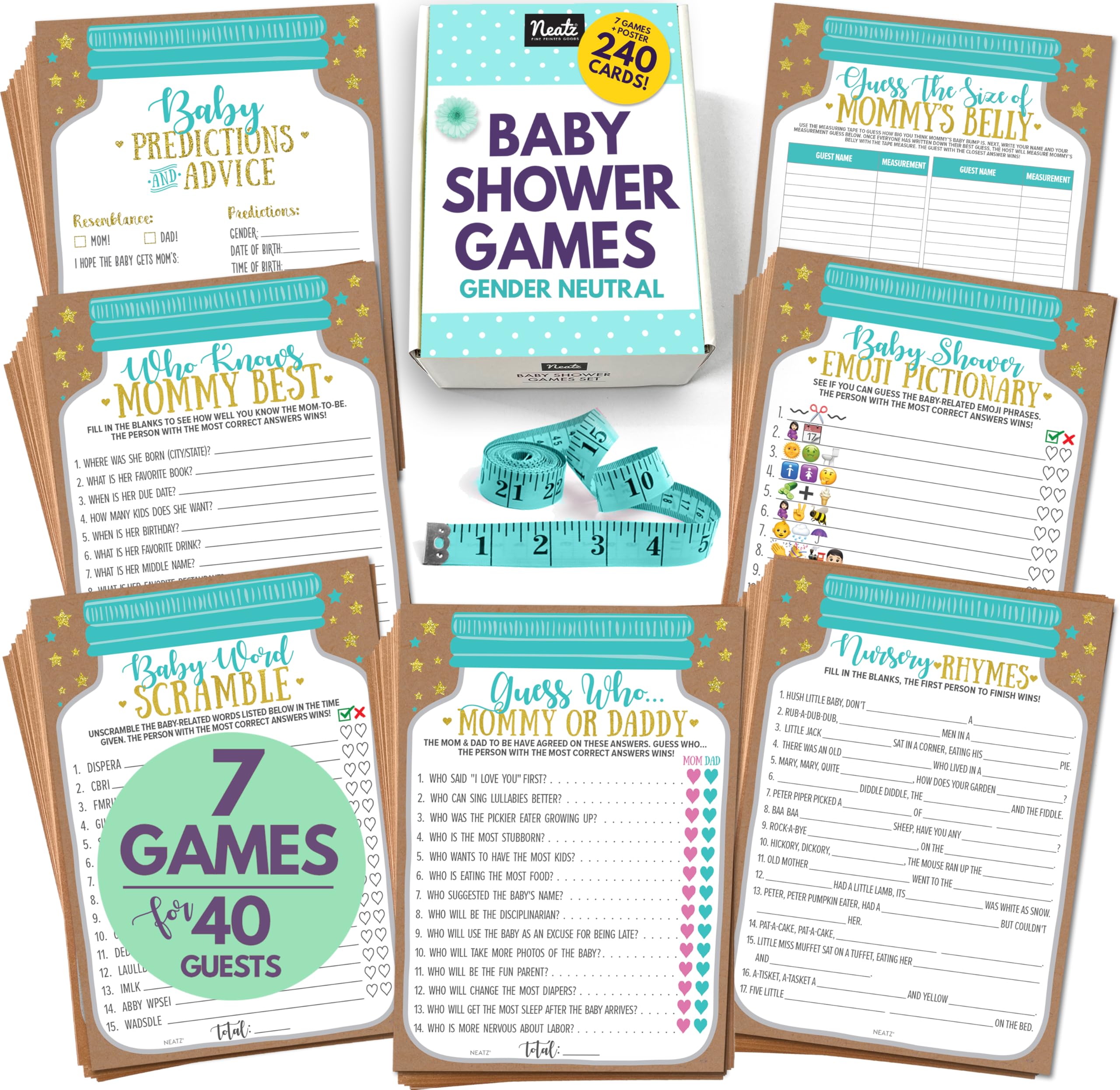 Mua Baby Shower Games for Girl & Boy, Gender Reveal Games - 7 Games ...