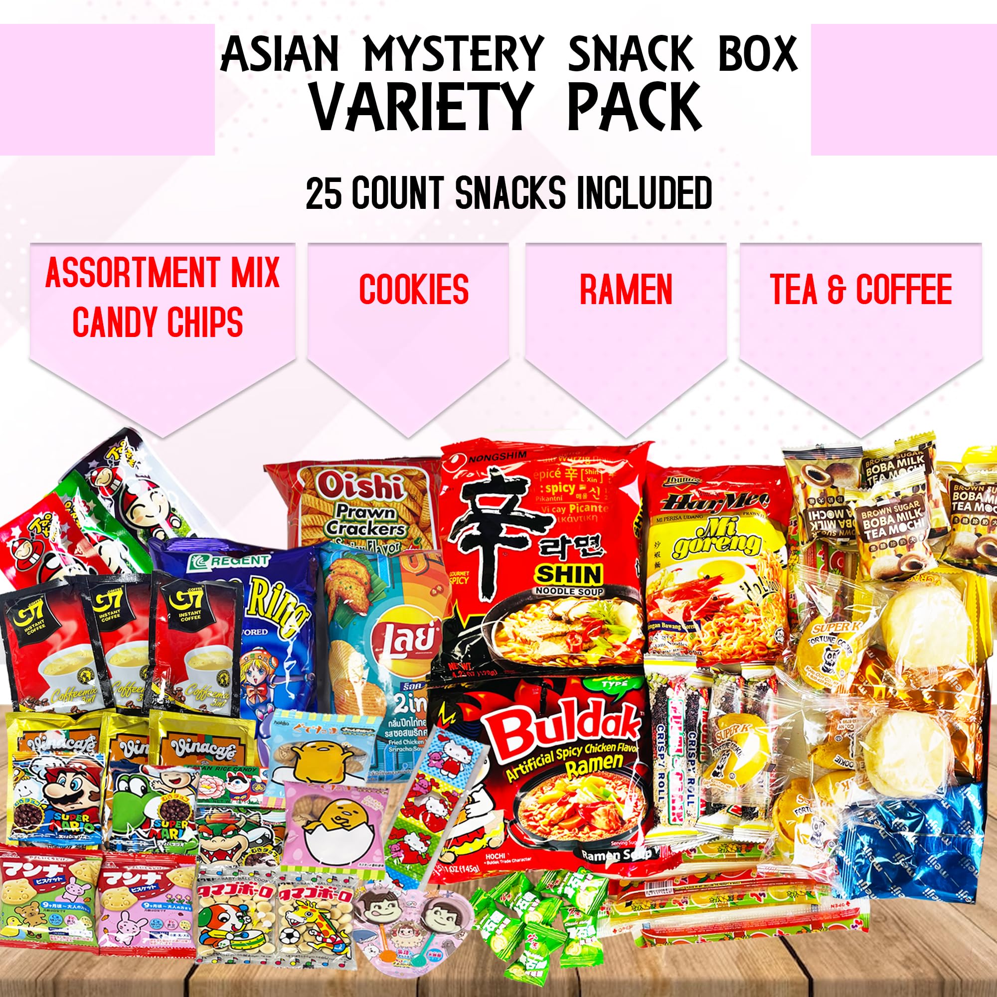 Mua INFINITEESHOP Asian Snack Variety Pack - 25 Count Snack Individual ...