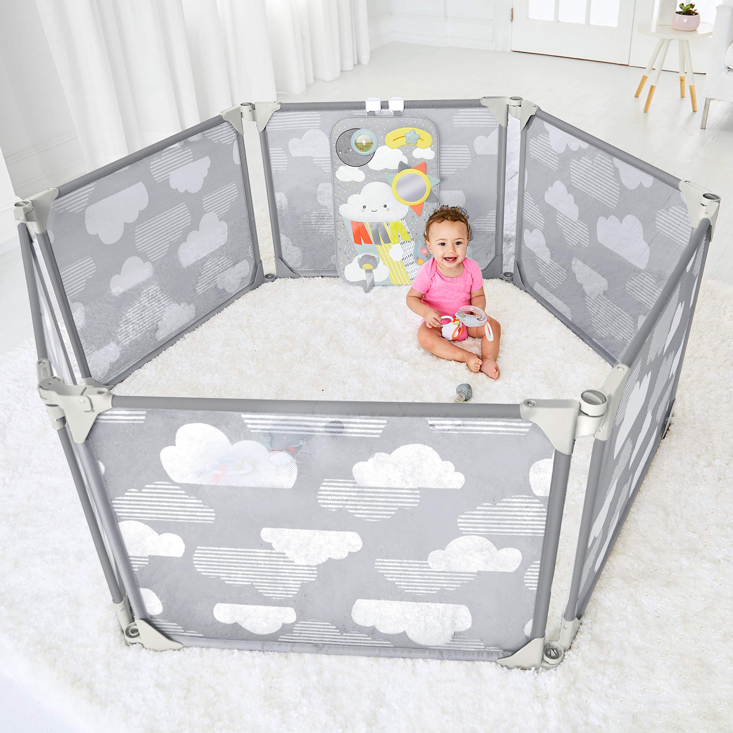 Skip Hop Baby Playpen: Expandable or Wall Mounted Play Yard with Clip ...