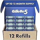 Amazon.com: Gillette Fusion5 Mens Razor Blade Refills, 12 Count ...