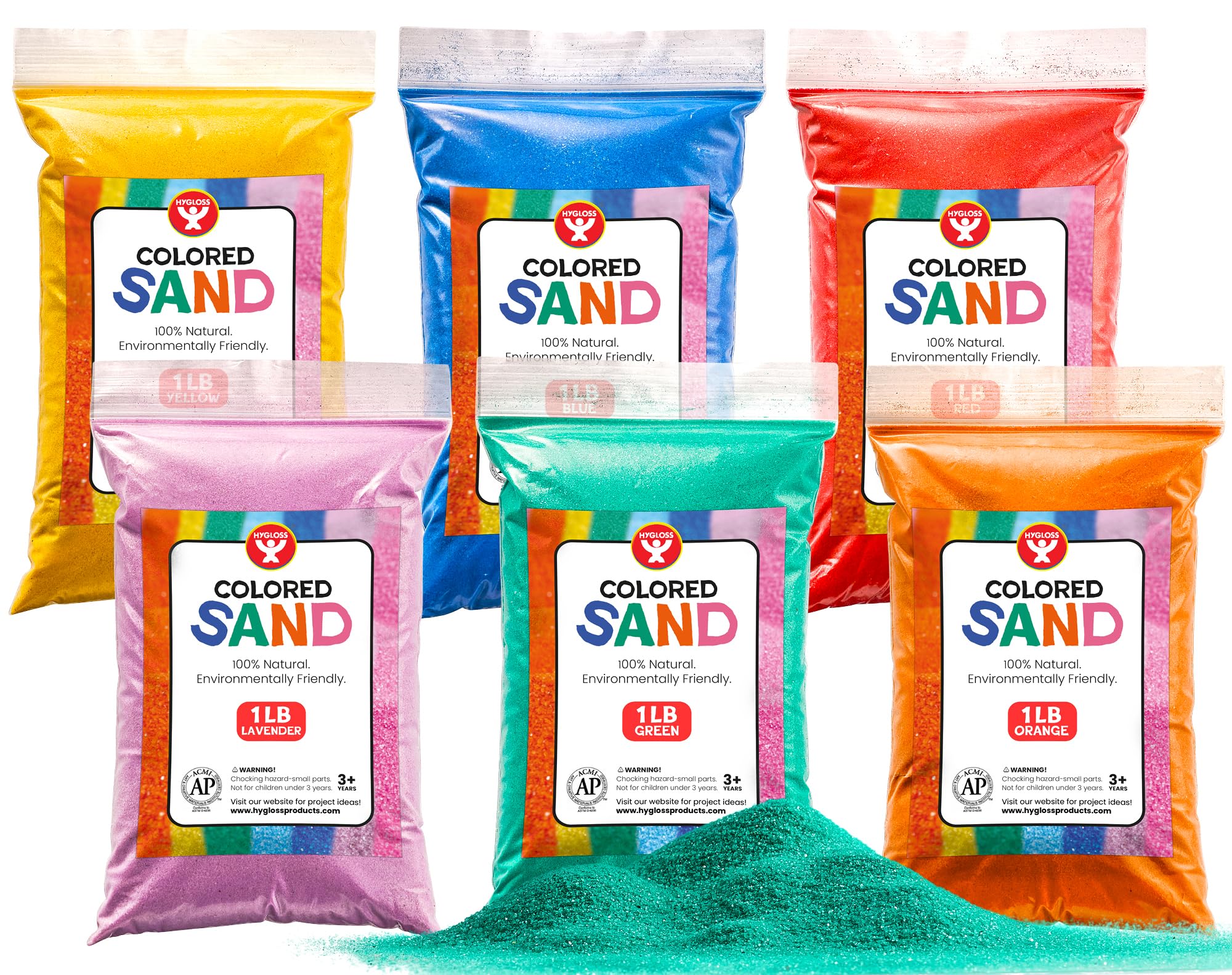 Hygloss Products Colored Play Sand – Assorted Craft Sand for Christmas ...