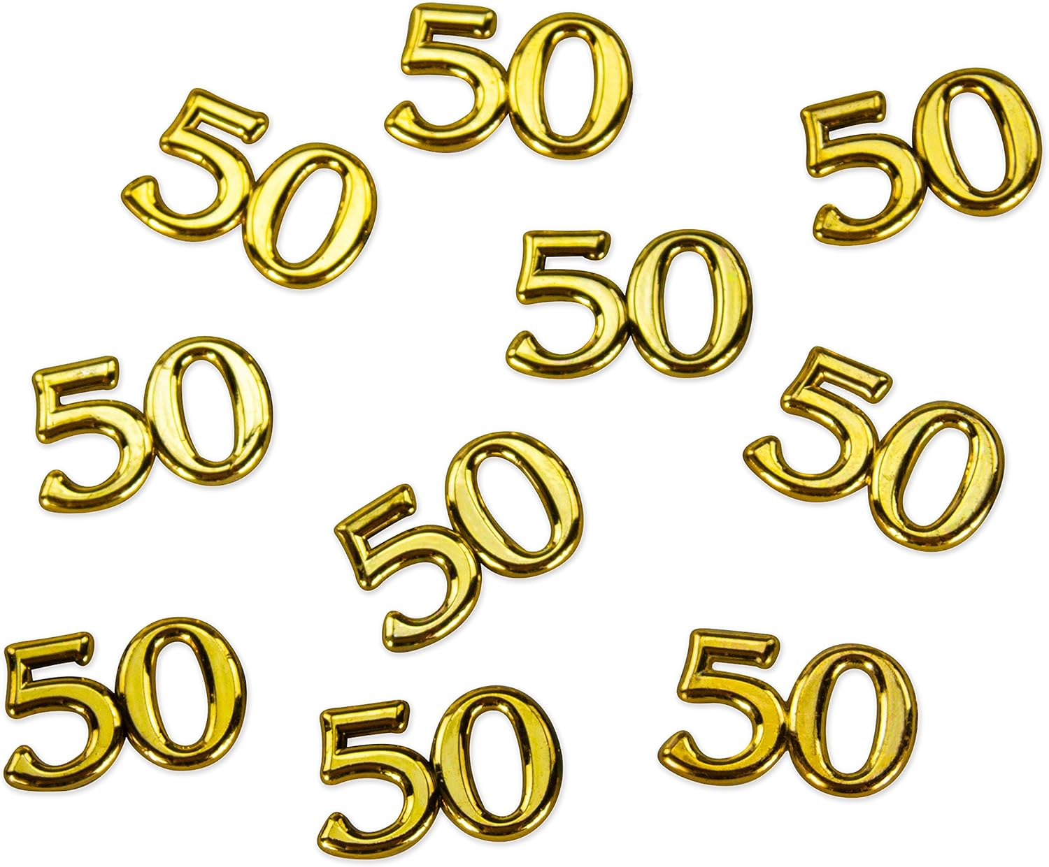 Oblique Unique® gold Decorative Confetti Number 50 "Birthday Wedding ...