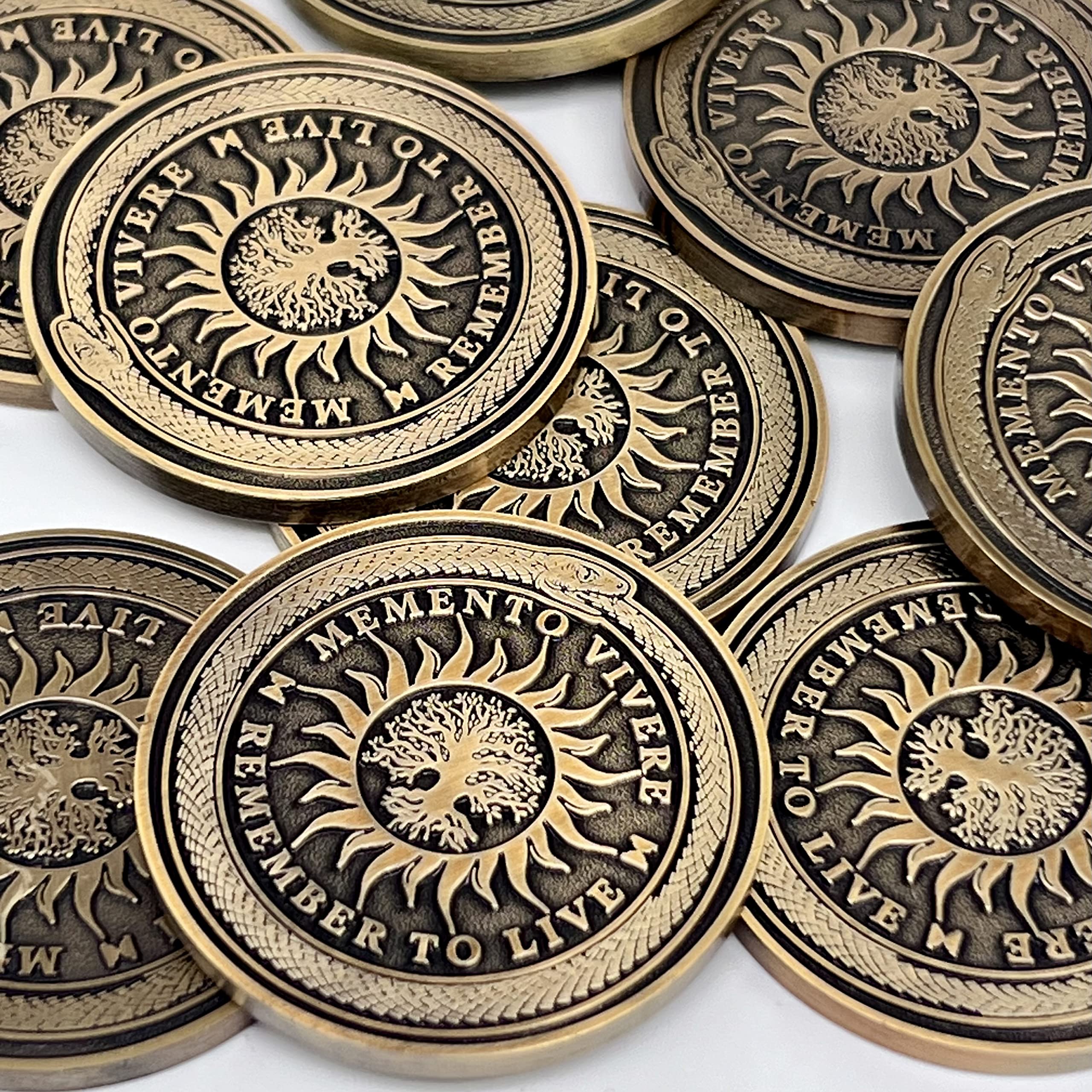 Mua Memento Mori Coin Medallion Stoicism Gift Amor Fati Metal Gold ...