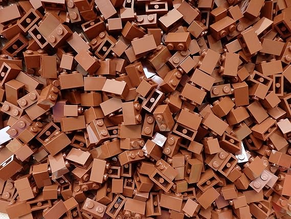 LEGO Bricks: Brown 1x2. Part 3004 (X 100): Amazon.co.uk: Toys & Games