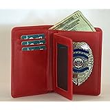Amazon.com : Police Badge Wallet, All Leather, Fits Any Shape Badge ...