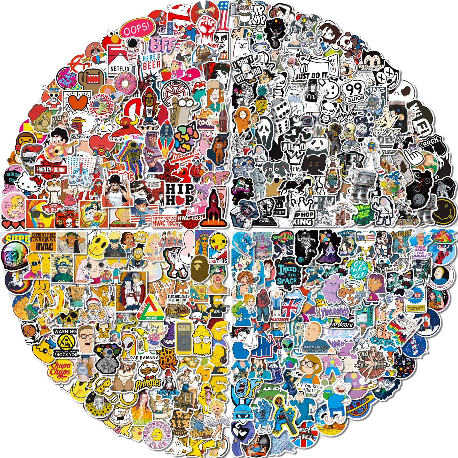 Arme Stickers Pack, 400 PCS Cool Stickers Decals, Random Sticker for ...