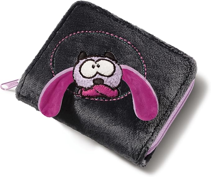 Nici 36661 - Geldbeutel Monster "Hihi" flieder Plüsch, 12 x 9,5 cm ...