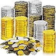Amazon.com: Hanaive 100 Pcs Pirate Coins Plastic Kids Fake Play Coins ...