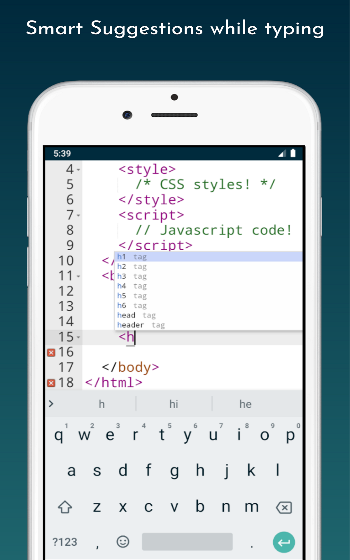 Web Editor: Create webpage using HTML | CSS | JavaScript:Amazon.it:Appstore for Android
