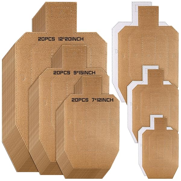Ireer 60 Pcs Cardboard Targets for Shooting Target Silhouette Shooting ...