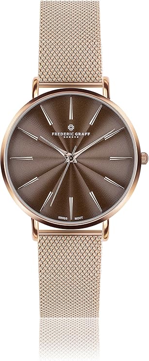 Frederic Graff 'Monte Rosa' Women’s Quartz Watch, Rose Gold: Amazon.co ...