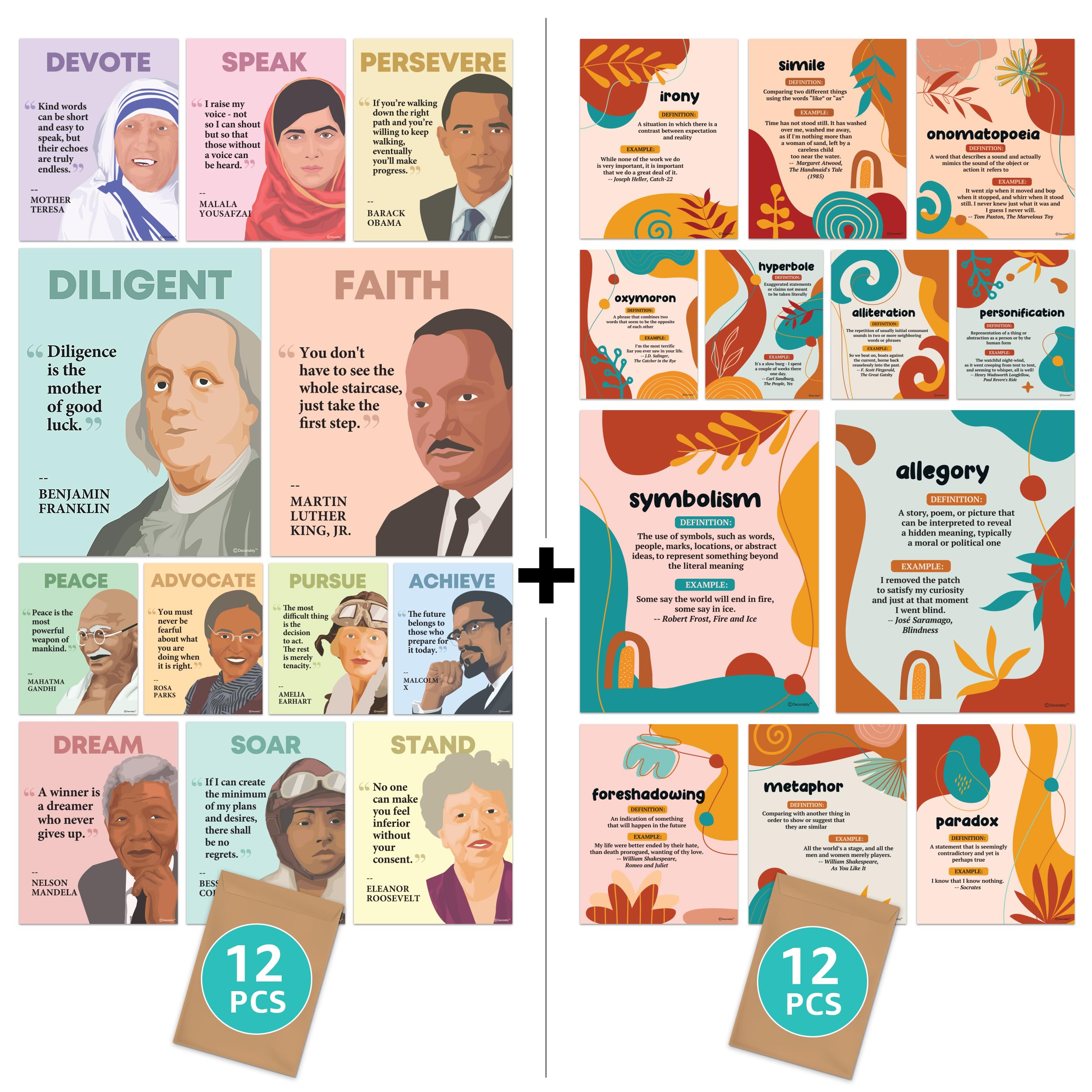 Mua Decorably Classroom Posters Bundle - 12 History Posters + 12 ...