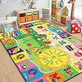 Amazon.com: Chicrug Educational Kid Area Rug for Playroom, 5x7 Feet TPR ...
