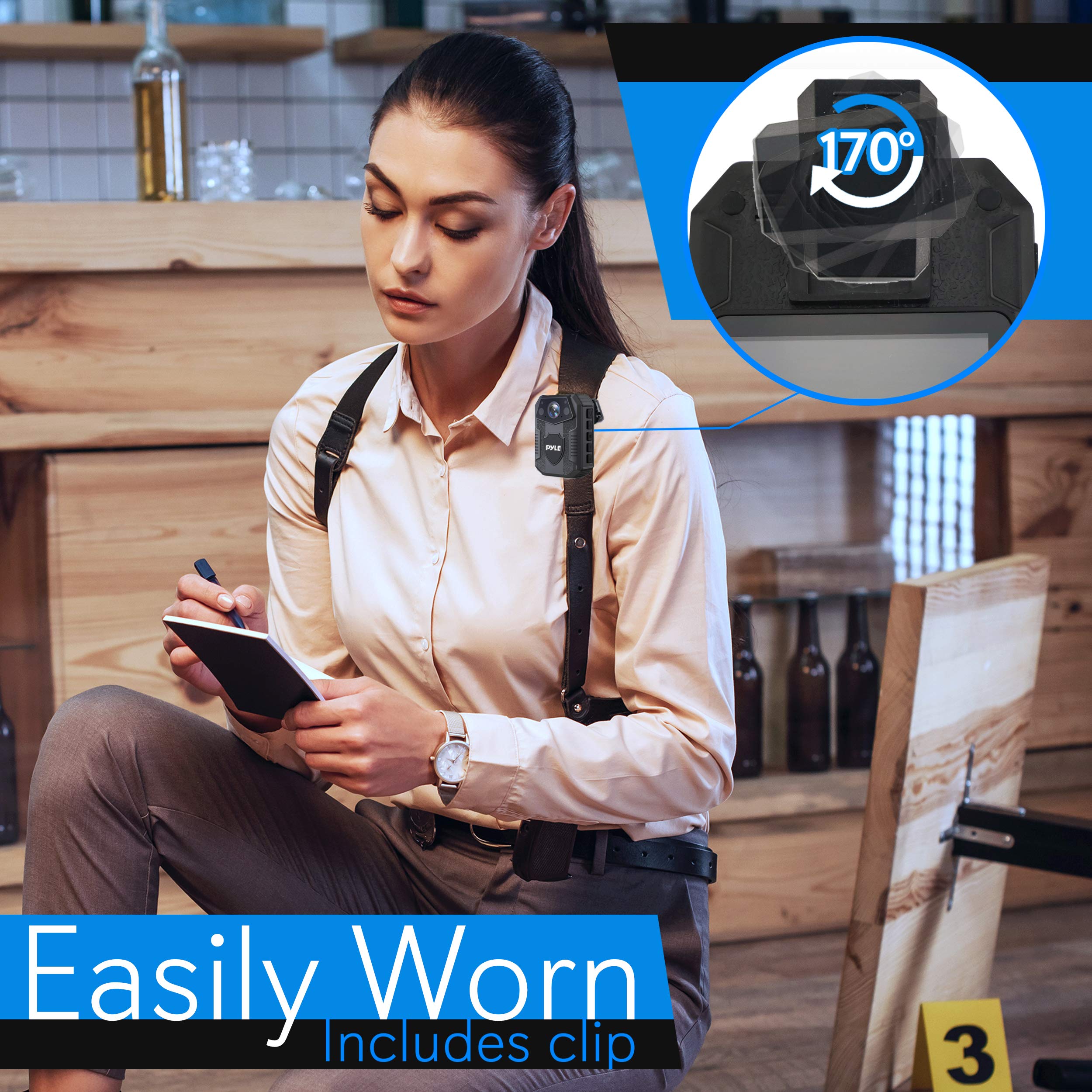 Mua Pyle Police Security Video Body Camera - HD 1920x1080p Rechargeable ...