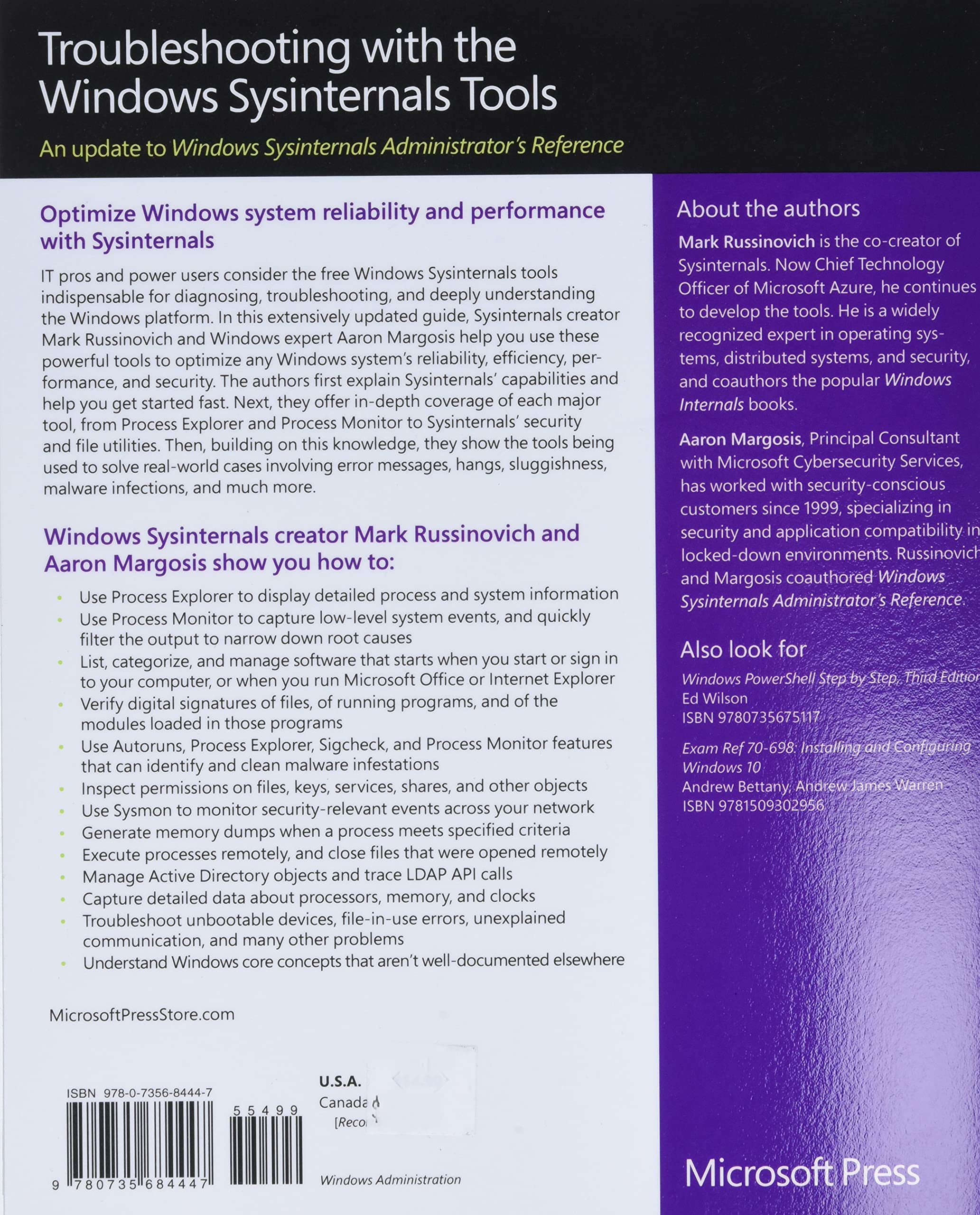 Mua Troubleshooting with the Windows Sysinternals Tools (IT Best Practices - Microsoft Press ...