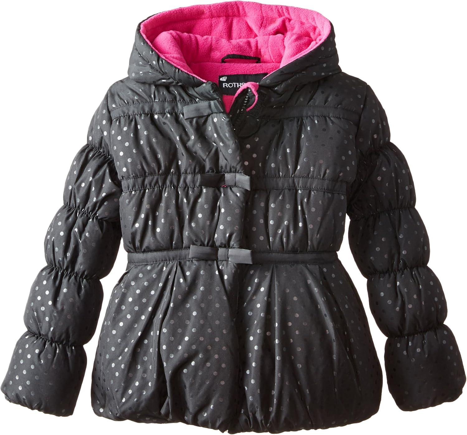 Rothschild Little Girls' Puffer Coat with Bows : Amazon.co.uk: Clothing
